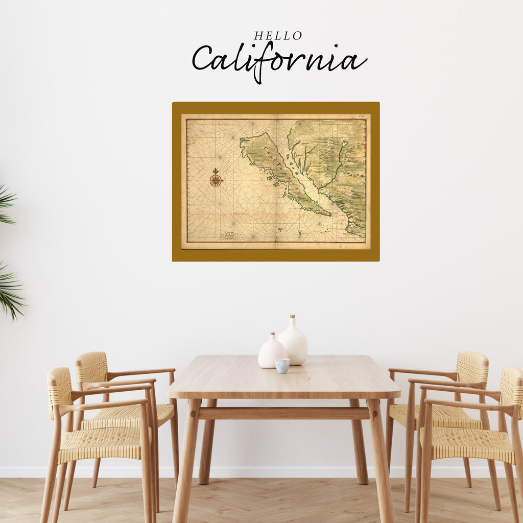 Old historic map of California as an island by Joan Vinckeboons in ...