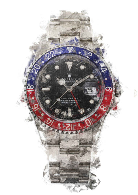 Rolex GMT Master Pepsi Vintage | Watch art Posters